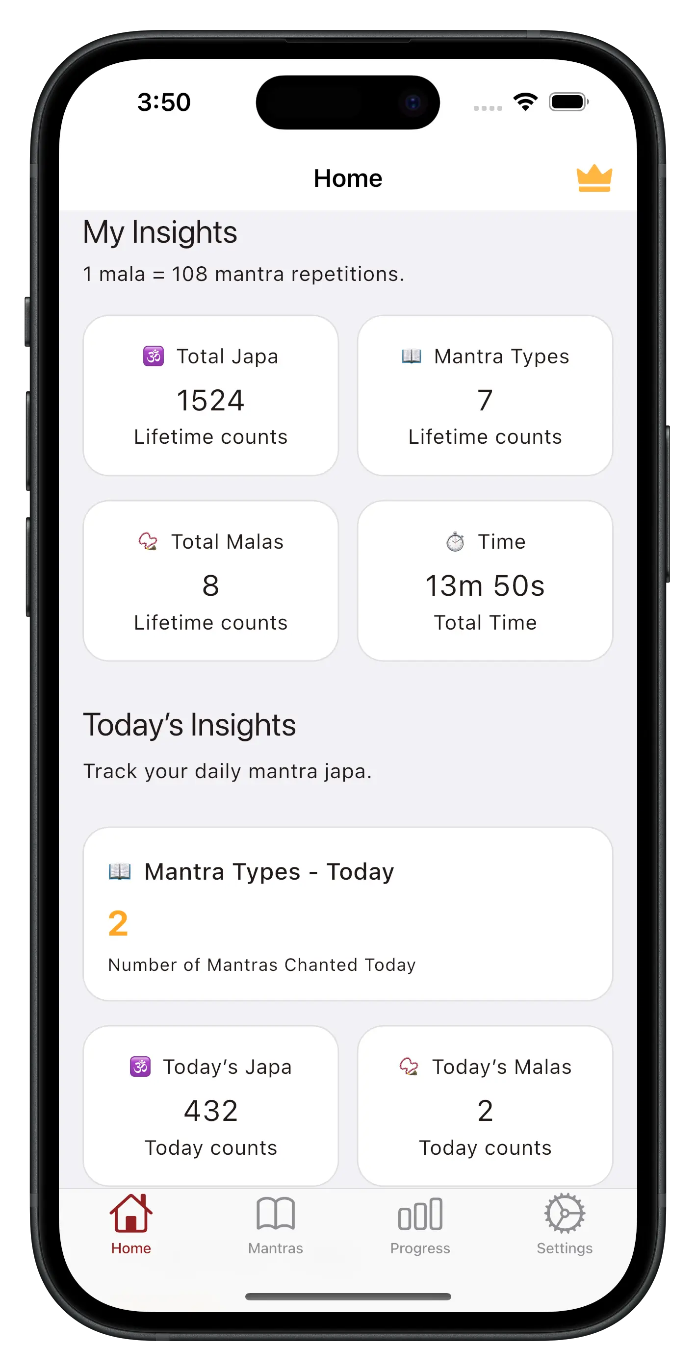 Radha Naam Japa Counter Online - Track Mantra & Mala Jap