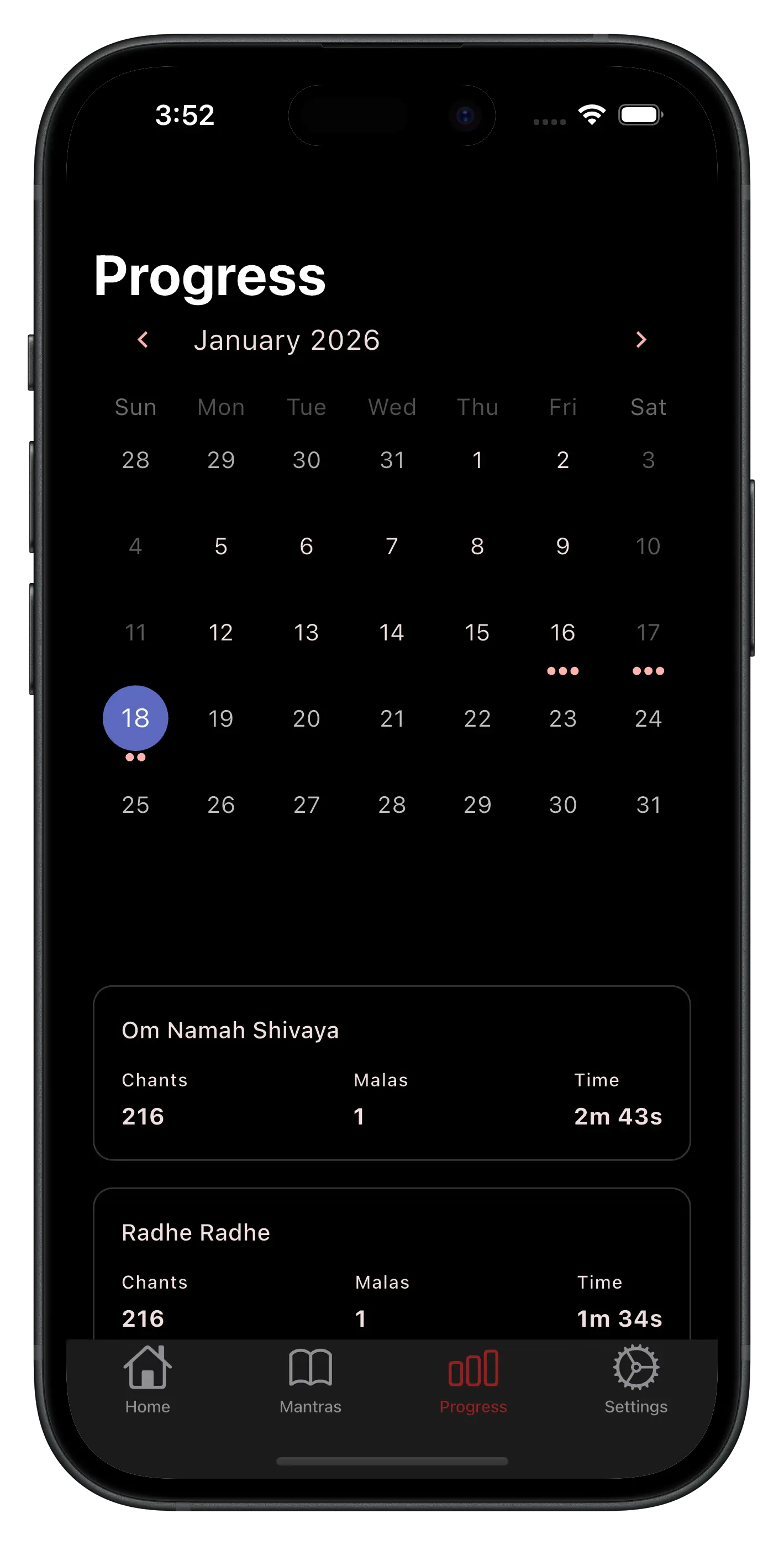 Radha Naam Japa Counter Online - Track Mantra & Mala Jap